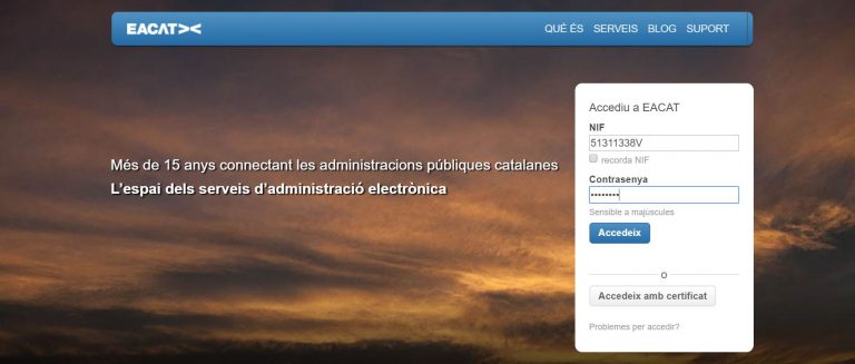 INICIO - Acceso a EACAT con contraseña – EACAT